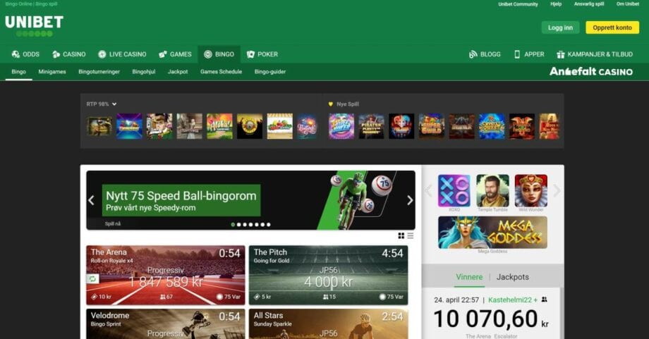 Unibet Casino | Anmeldelse oppdatert 2023 | Freespins og bonuser